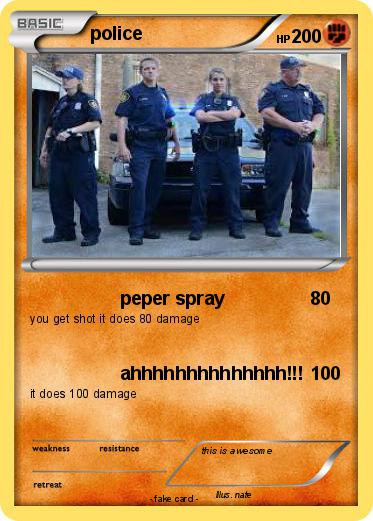 Pokémon police 172 172 - peper spray - My Pokemon Card