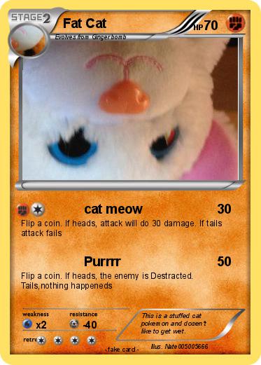 Pokémon Fat Cat 329 329 - cat meow - My Pokemon Card