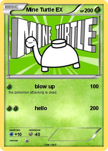 Pokémon Mine Turtle EX 5 5 - blow up - My Pokemon Card