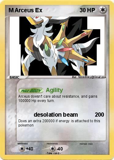 Pokémon M Arceus Ex 13 13 - Agility - My Pokemon Card