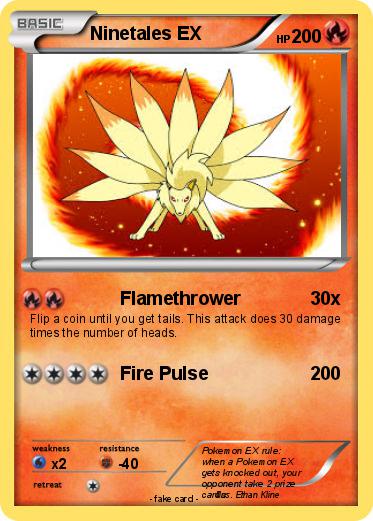 Pokémon Ninetales EX 6 6 - Flamethrower - My Pokemon Card