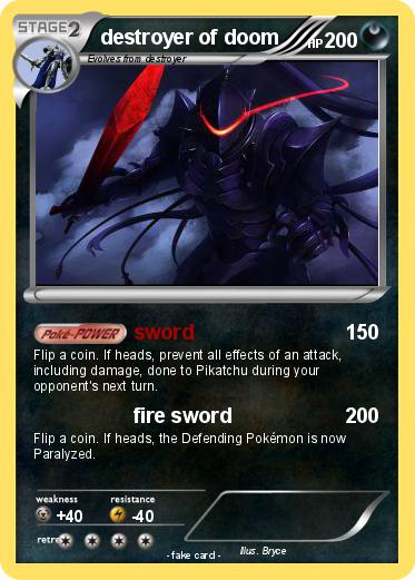 Pokémon destroyer of doom 1 1 - sword - My Pokemon Card