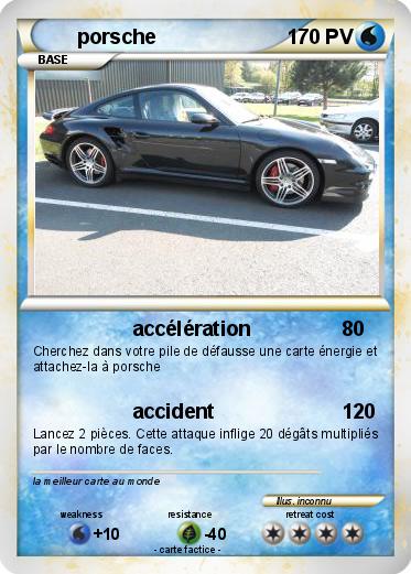 Pokémon porsche 130 130 - accélération - Ma carte Pokémon