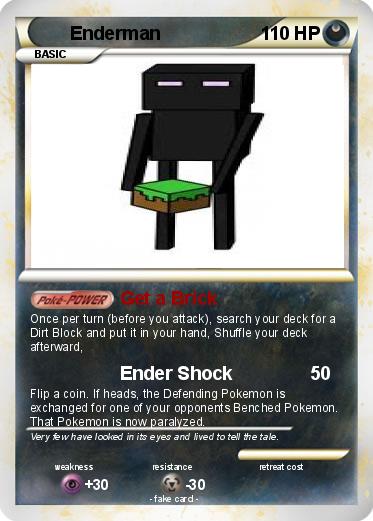 Pokémon Enderman 552 552 - Get a Brick - My Pokemon Card