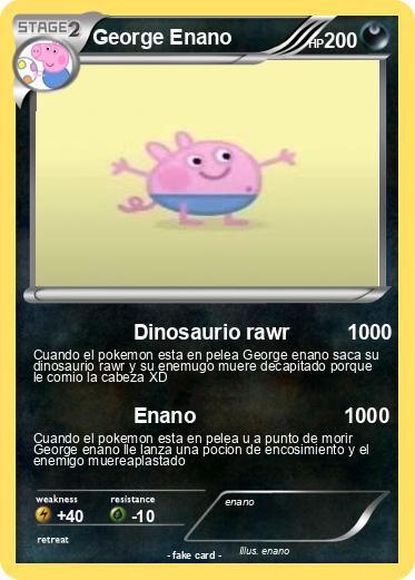 Pokémon George Enano 1 1 - Dinosaurio rawr 1000 - Mi carta pokémon