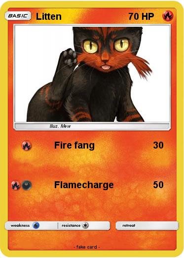 Pokémon Litten 323 323 - Fire fang - My Pokemon Card