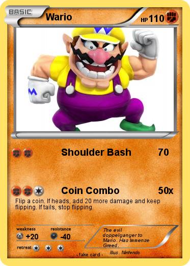 Pokémon Wario 1070 1070 - Shoulder Bash - My Pokemon Card