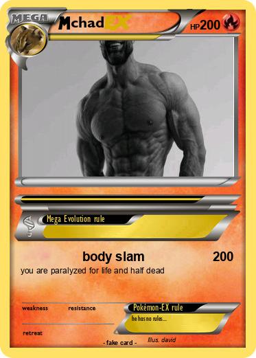 Pokémon chad 222 222 - body slam - My Pokemon Card