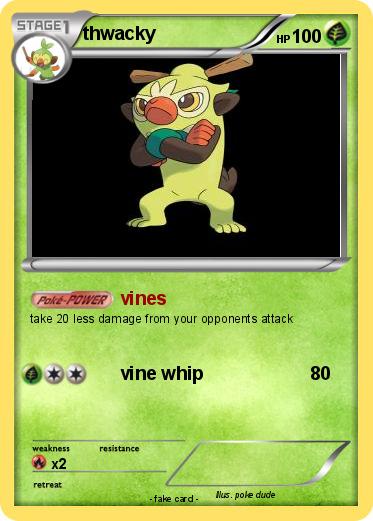 Pokémon thwacky 1 1 - vines - My Pokemon Card