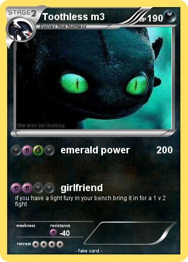 Pokémon Toothless m3 - emerald power - My Pokemon Card