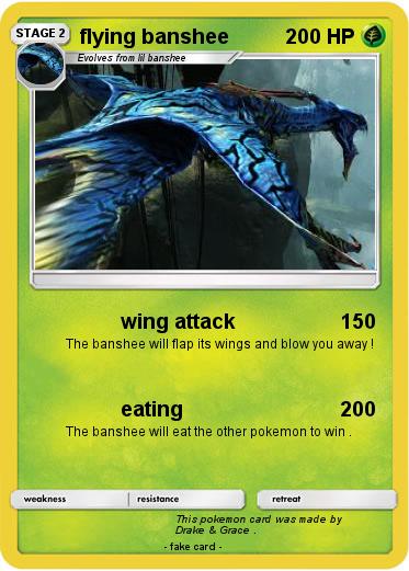 Pokémon flying banshee - wing attack - My Pokemon Card