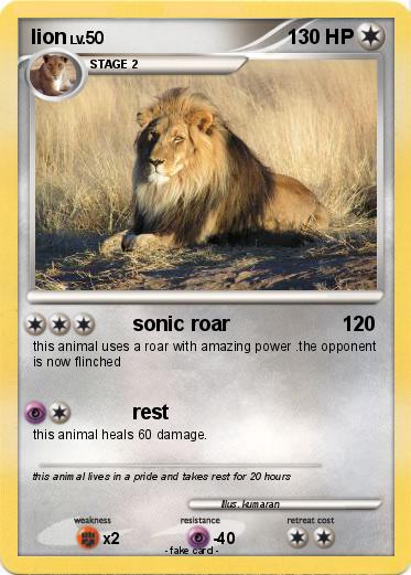 Pokémon lion 588 588 - sonic roar - My Pokemon Card