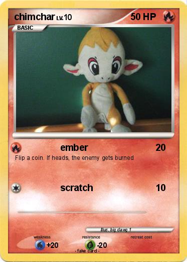 Pokémon chimchar 481 481 - ember - My Pokemon Card