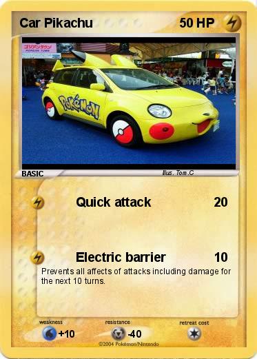 Pokémon Car Pikachu 1 1 - Quick attack - My Pokemon Card