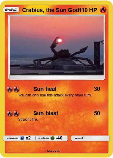 Pokémon Crabius the Sun God - Sun heal - My Pokemon Card