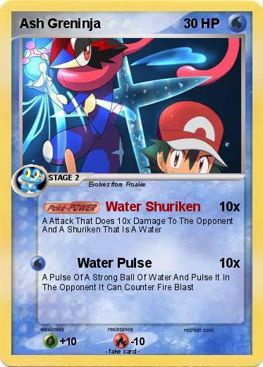 Pokémon Ash Greninja 6 6 - Water Shuriken - My Pokemon Card
