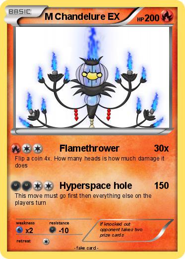 Pokémon M Chandelure EX - Flamethrower - My Pokemon Card