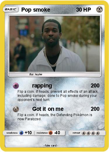 Pokémon Pop smoke 3 3 - rapping - My Pokemon Card