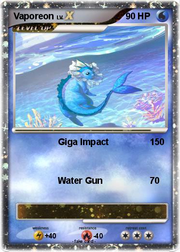 Pokémon Vaporeon 604 604 - Giga Impact - My Pokemon Card