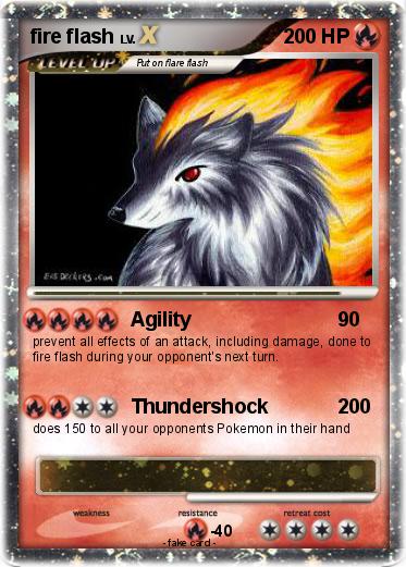Pokémon fire flash 3 3 - Agility - My Pokemon Card