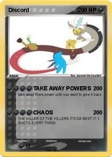 Pokémon Discord 74 74 - TAKE AWAY POWERS - My Pokemon Card