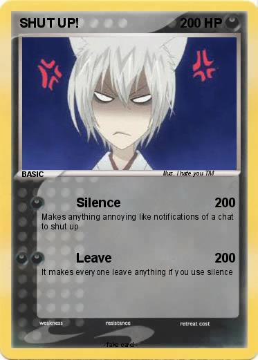 Pokémon SHUT UP 213 213 - Silence - My Pokemon Card