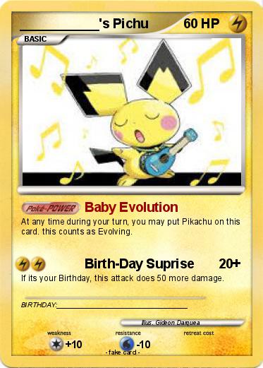 Pokémon s Pichu - Baby Evolution - My Pokemon Card