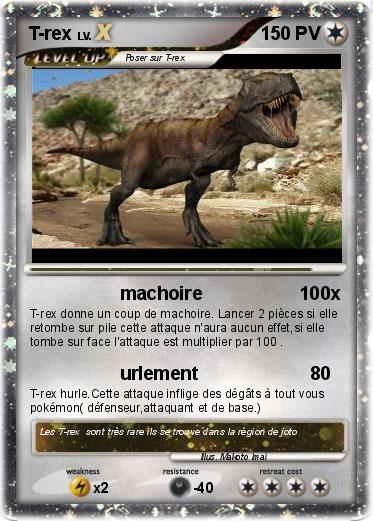 Pokémon T rex 140 140 - machoire 100x - Ma carte Pokémon