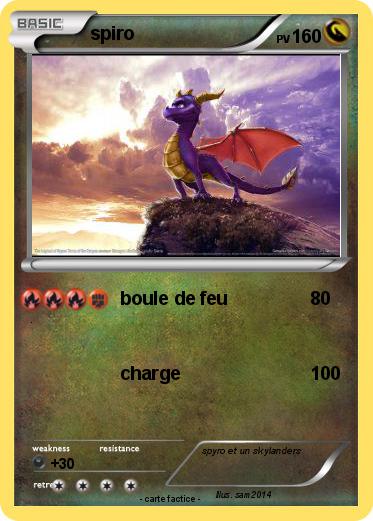 Pokémon spiro 43 43 - boule de feu - Ma carte Pokémon
