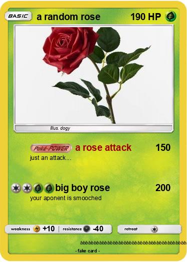 Pokémon a random rose - a rose attack - My Pokemon Card
