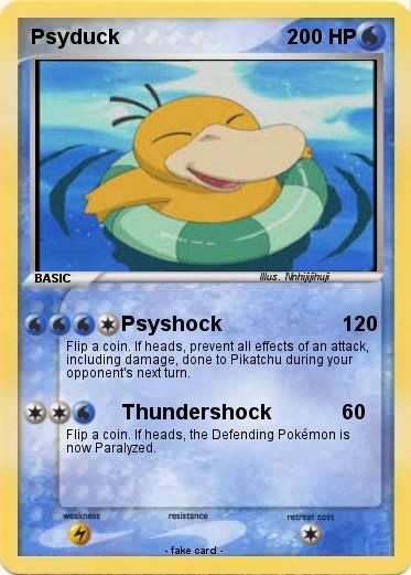 Pokémon Psyduck 233 233 - Psyshock - My Pokemon Card