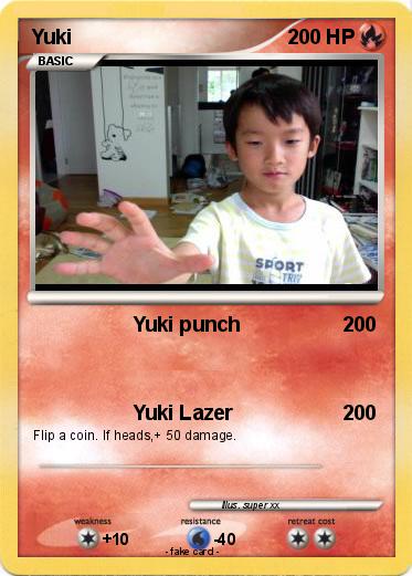 Pokémon Yuki 142 142 - Yuki punch - My Pokemon Card