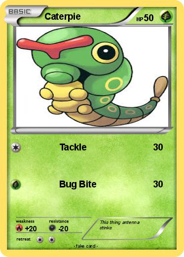 Pokémon Caterpie 277 277 - Tackle - My Pokemon Card