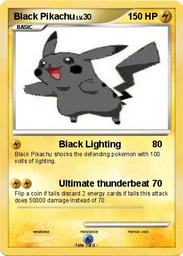 Pokémon Black Pikachu 3 3 - Black Lighting - My Pokemon Card