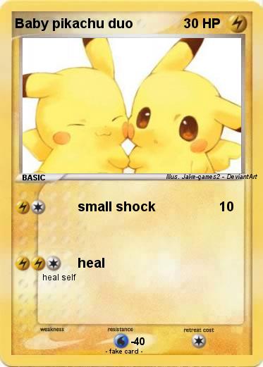 Pokémon Baby pikachu duo - small shock - My Pokemon Card