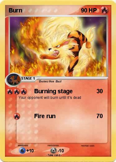 Pokémon Burn 217 217 - Burning stage - My Pokemon Card