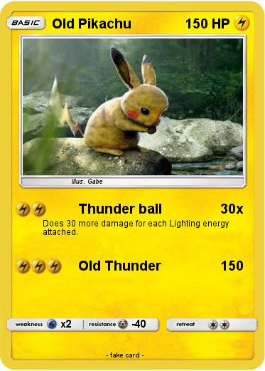 Pokémon Old Pikachu 7 7 - Thunder ball - My Pokemon Card