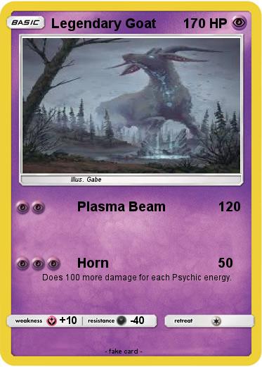 Pokémon Legendary Goat - Plasma Beam - My Pokemon Card