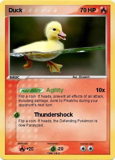 Pokémon Duck 382 382 - Agility - My Pokemon Card