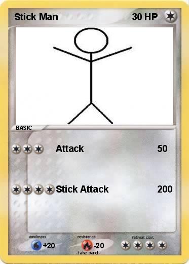 Pokémon Stick Man 54 54 - Attack - My Pokemon Card