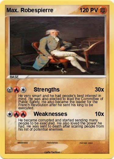 Pokémon Max Robespierre - Strengths - Ma carte Pokémon