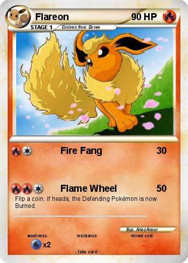 Pokémon Flareon 303 303 - Fire Fang - My Pokemon Card
