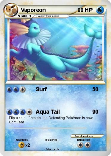 Pokémon Vaporeon 284 284 - Surf - My Pokemon Card
