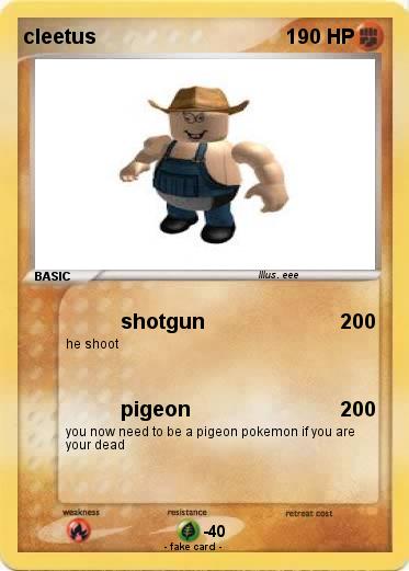 Pokémon cleetus 6 6 - shotgun - My Pokemon Card