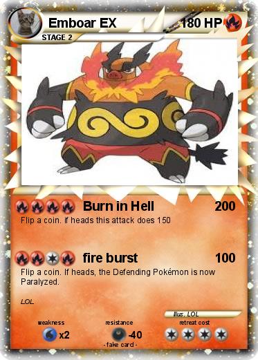 Pokémon Emboar EX 43 43 - Burn in Hell - My Pokemon Card