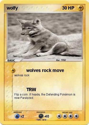 Pokémon wolfy 68 68 - wolves rock move - My Pokemon Card