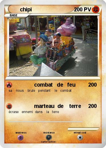 Pokémon chipi 11 11 - combat de feu - Ma carte Pokémon