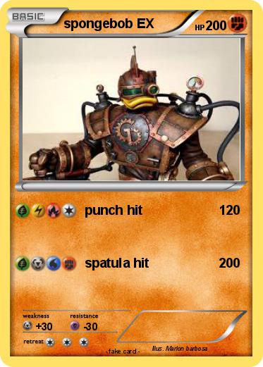 Pokémon spongebob EX 34 34 - punch hit - My Pokemon Card