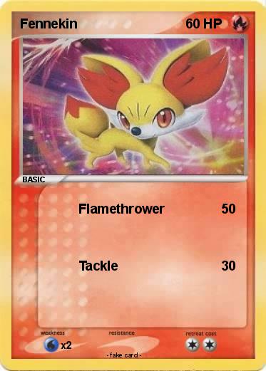 Pokémon Fennekin 295 295 - Flamethrower - My Pokemon Card