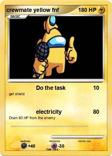 Pokémon crewmate yellow fnf - Do the task - My Pokemon Card